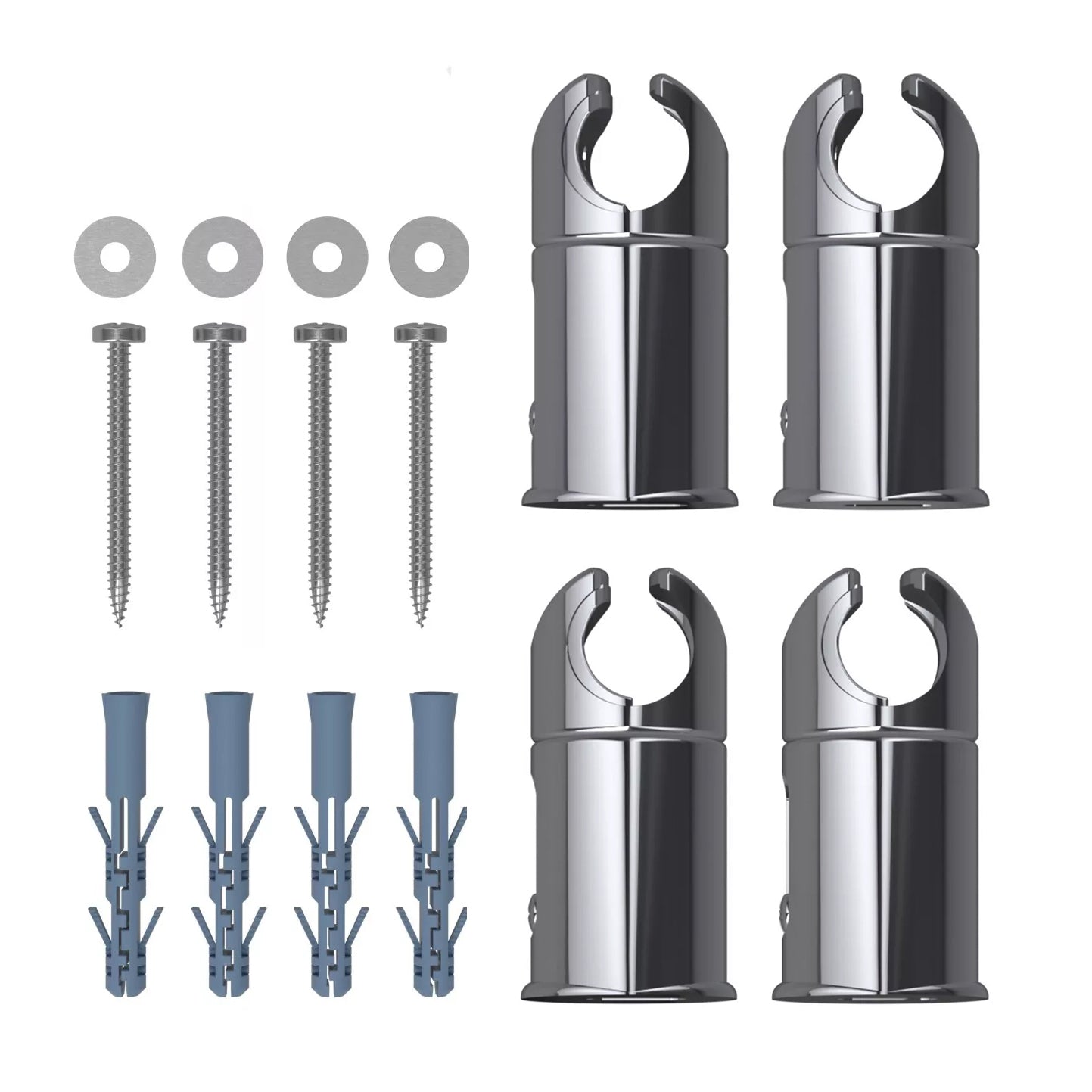 Towel Rail Brackets 19-25mm | Universal Fit | Flat & Curved