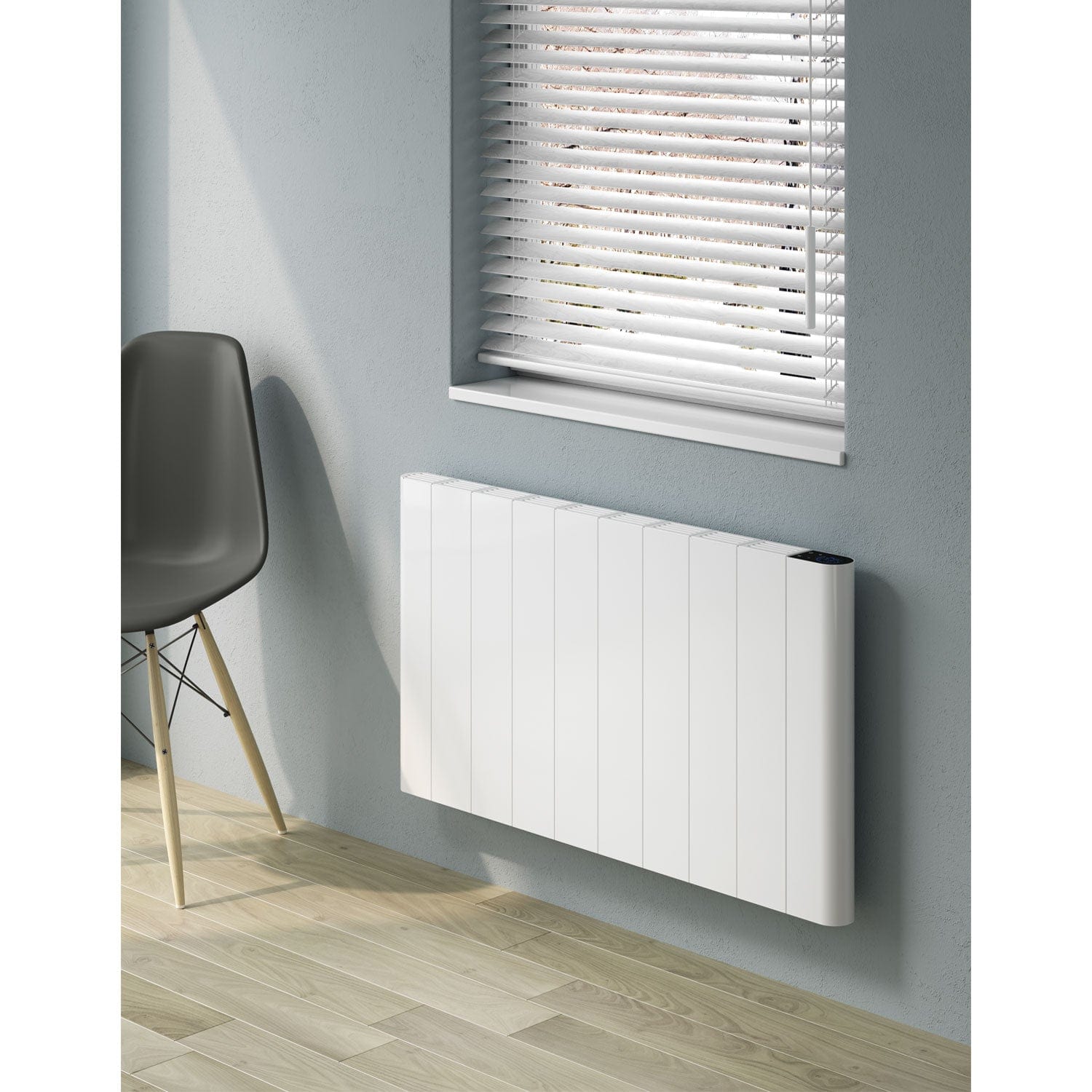 Reina Maia Horizontal Dry Electric White Designer Radiator